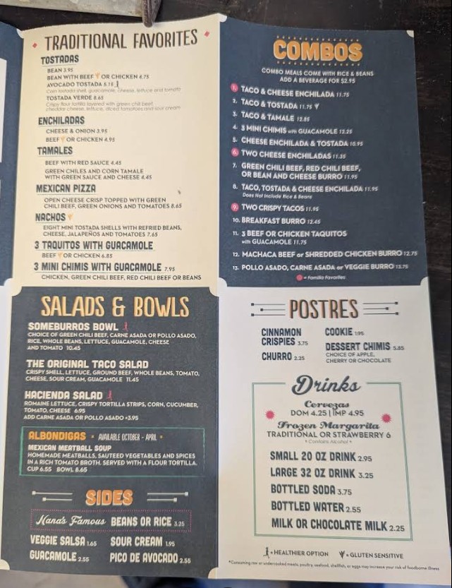 Someburros Restaurant Menu | Authentic Mexican Food, Tacos, Burros ...